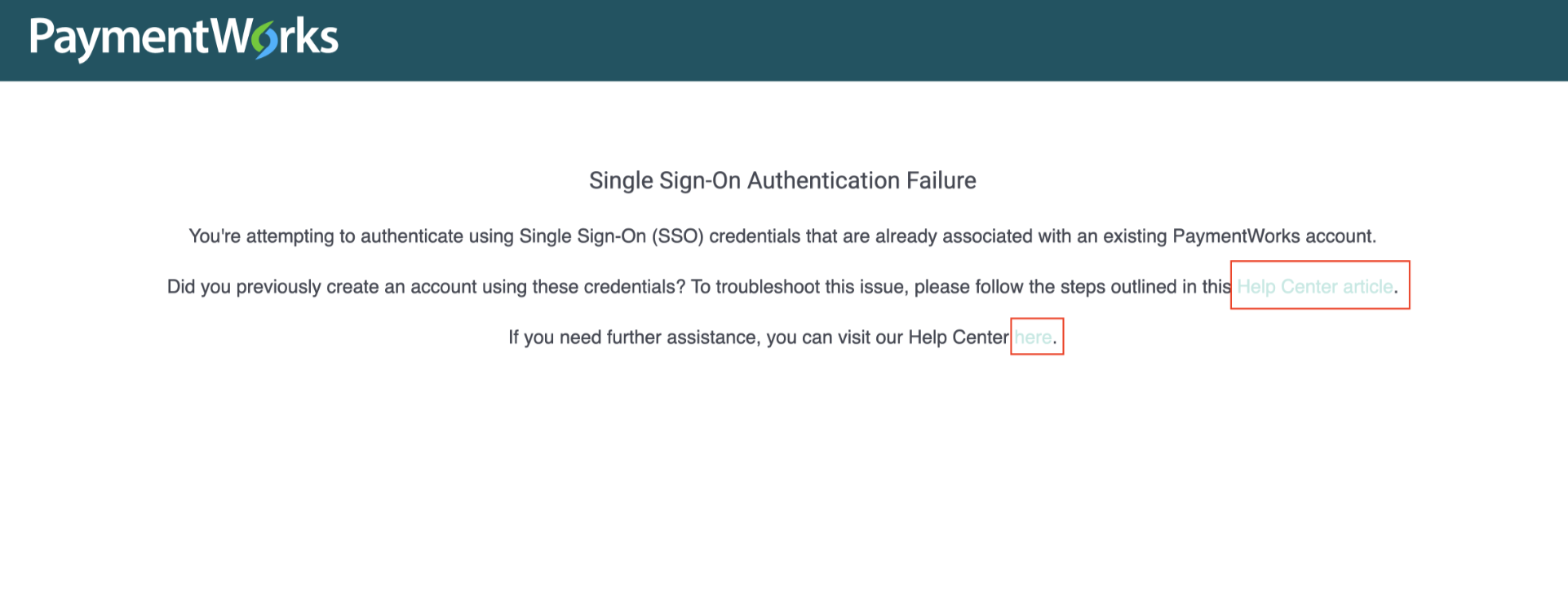 Resolving SSO Authentication Failure: User Email Linked to Payee Account